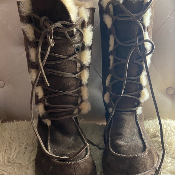 UGG | Shoes | Womens Brown Appalachian Laceup Shearlinglined Suede ...